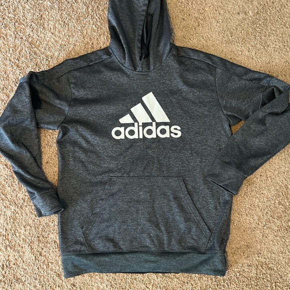 adidas | Shirts | Adidas Hoodie With Slick Textured Material | Poshmark